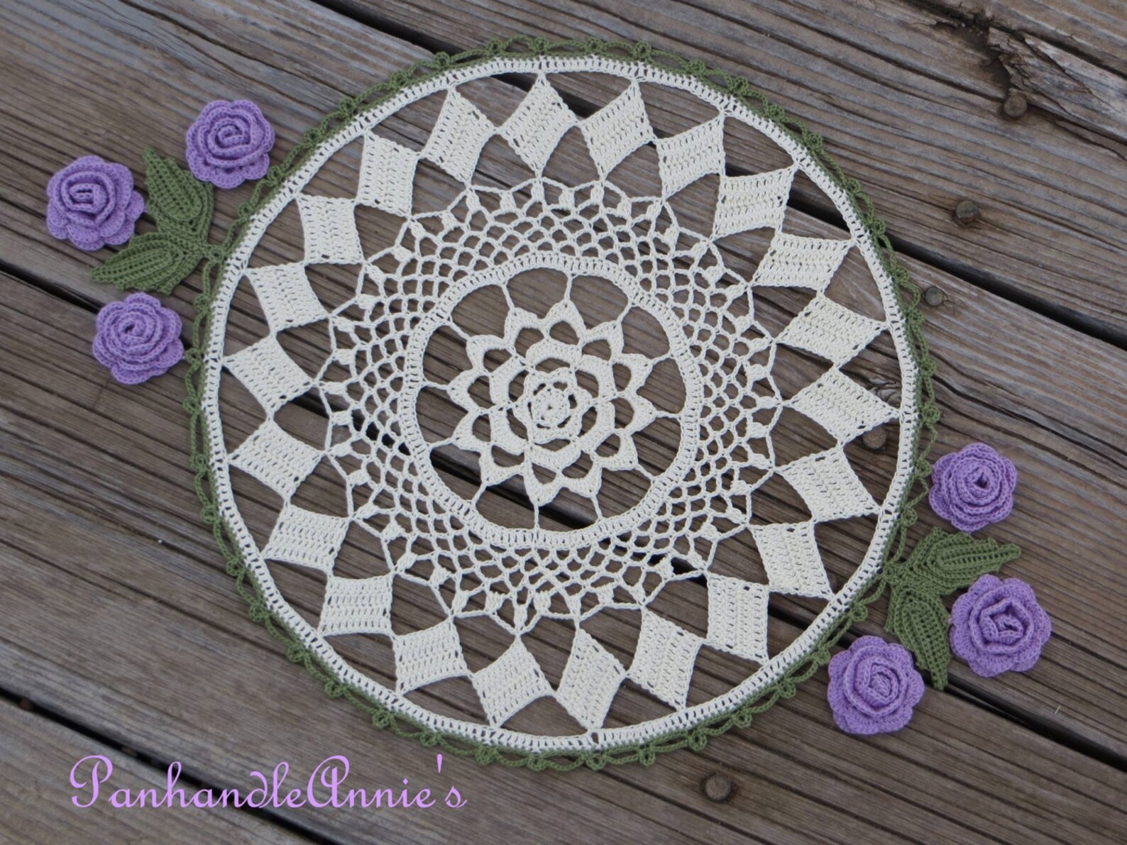 Planted Roses Doily Crochet Patern Instant Download | Etsy