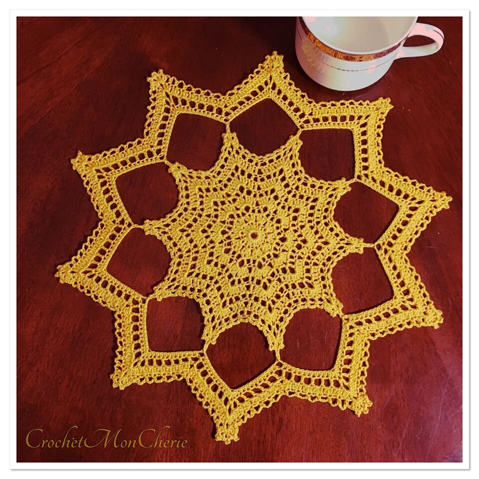 Crochet Doily PATTERN: Suddenly Sunshine Doily Instant | Etsy
