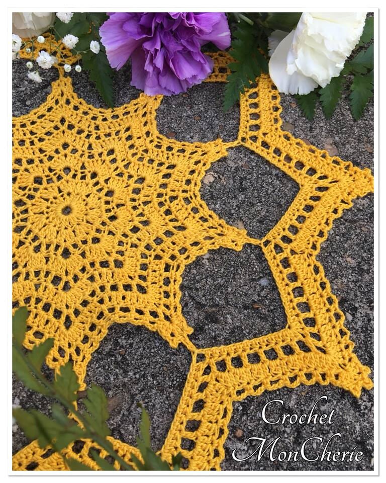 Crochet Doily PATTERN: Suddenly Sunshine Doily - Instant Download PDF ...