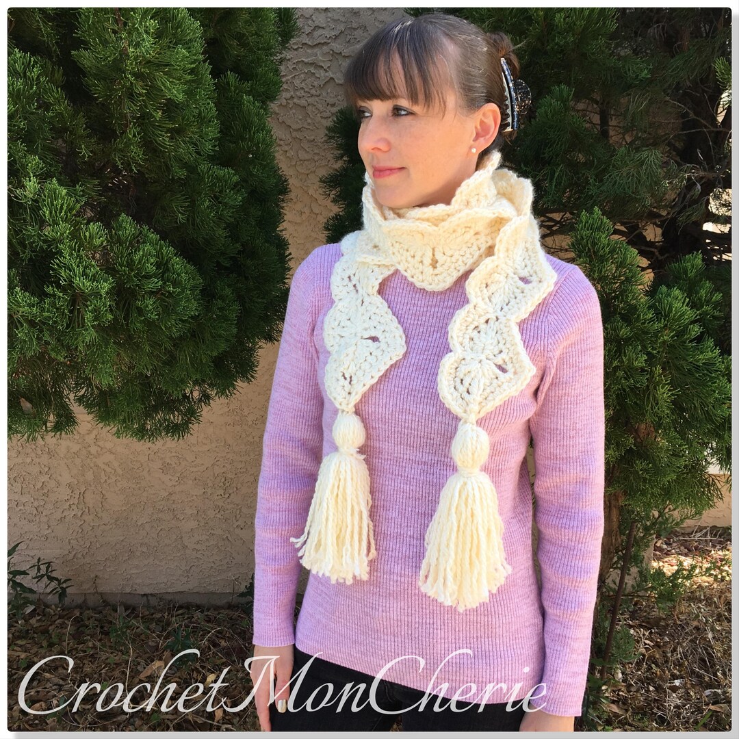 Crochet Scarf PATTERN (PDF): Big Hearts Scarf - Instant Download - Etsy