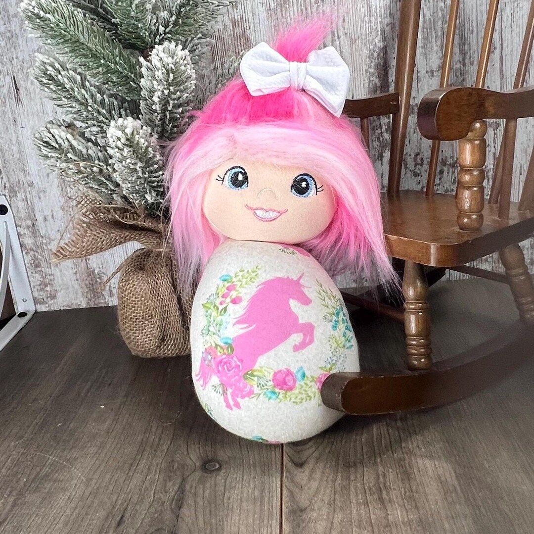 Magical Unicorn Baby Doll - Handmade Cloth Doll for Swaddling, First ...