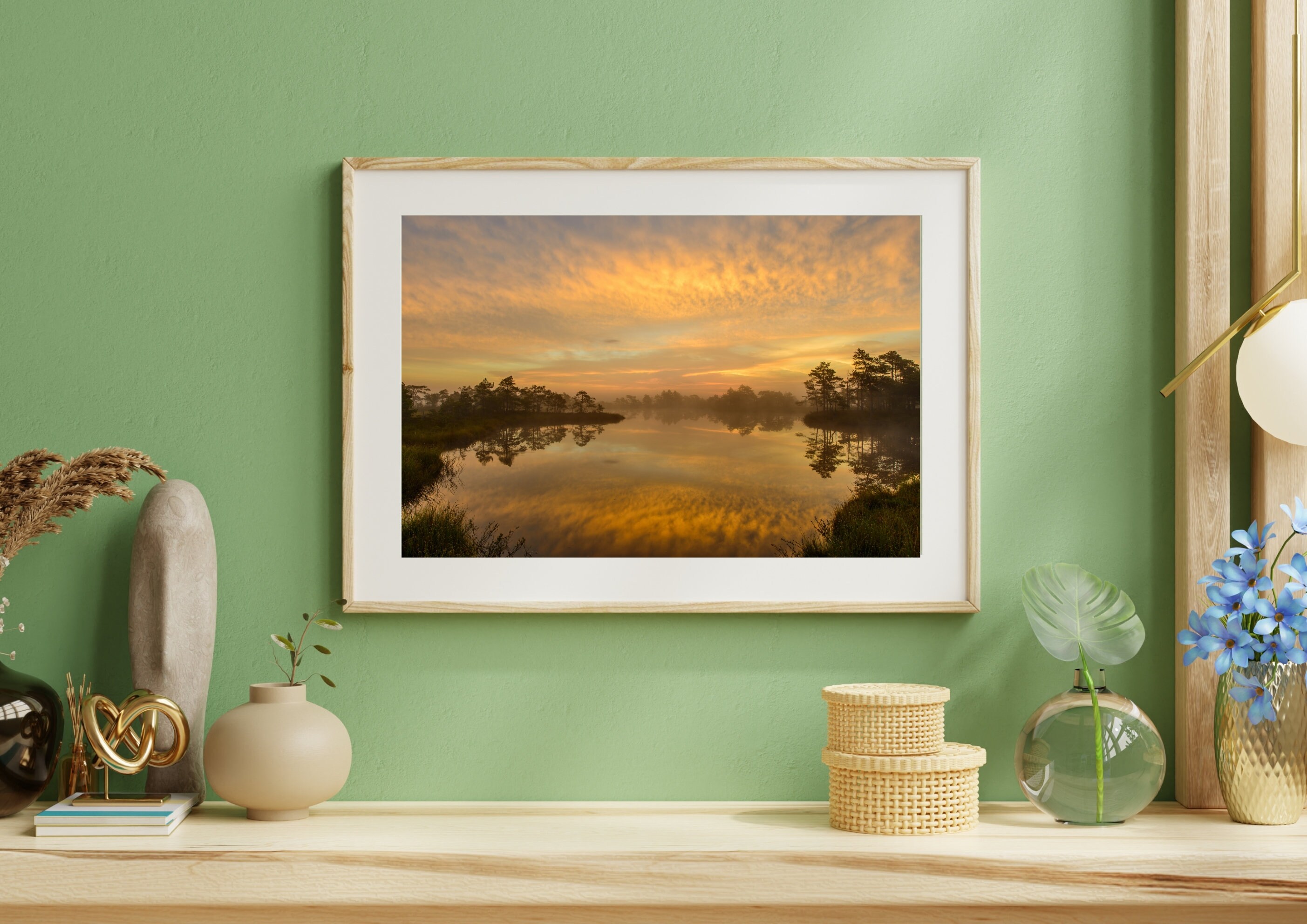 Nature Poster Bog Photography Print Beautiful Sunrise Printable Rise ...
