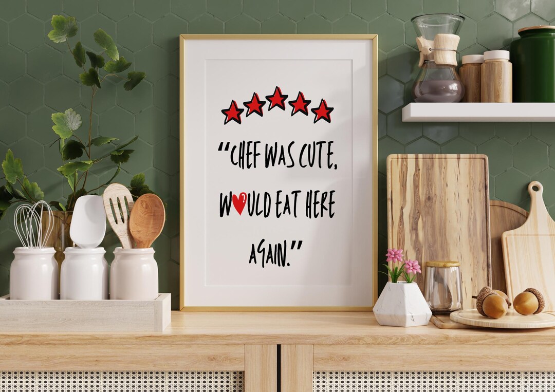 Kitchen Posters Chef Art Fun Kitchen Printable Wall Art Minimalism ...