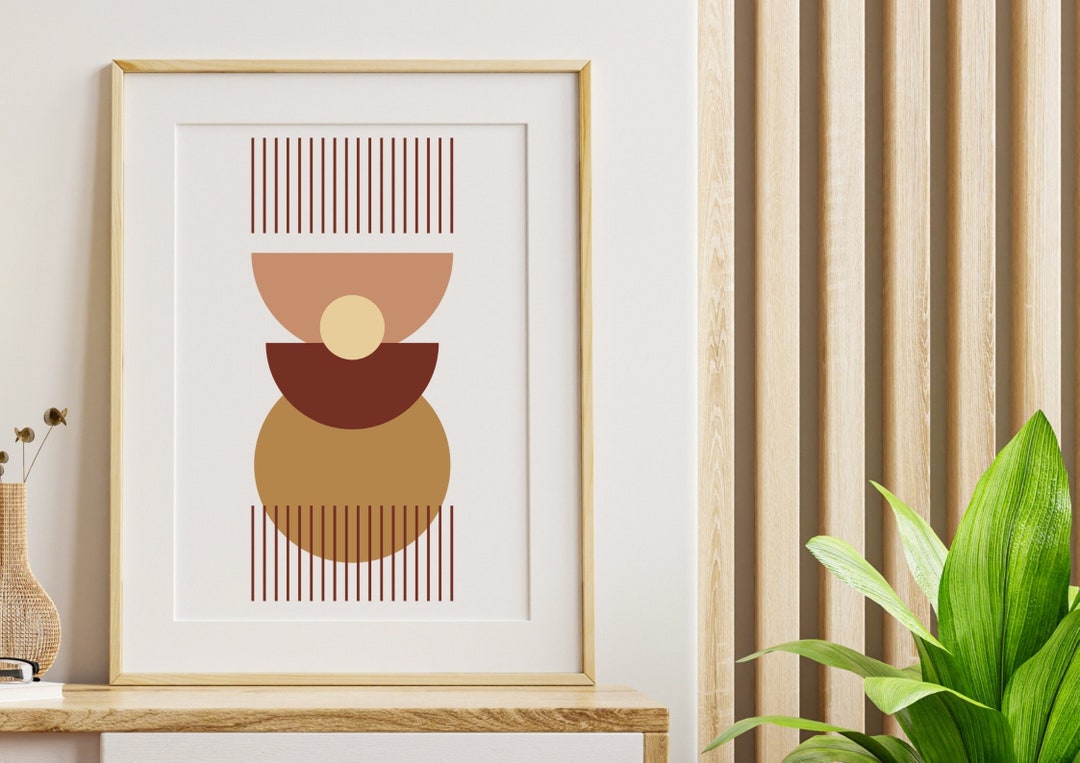 Printable Boho Poster Abstract Shapes Print Living Room Wall Art Boho ...