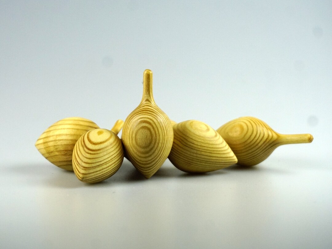 Onion - Pine Mini Spinning Top - Hand Crafted - Etsy