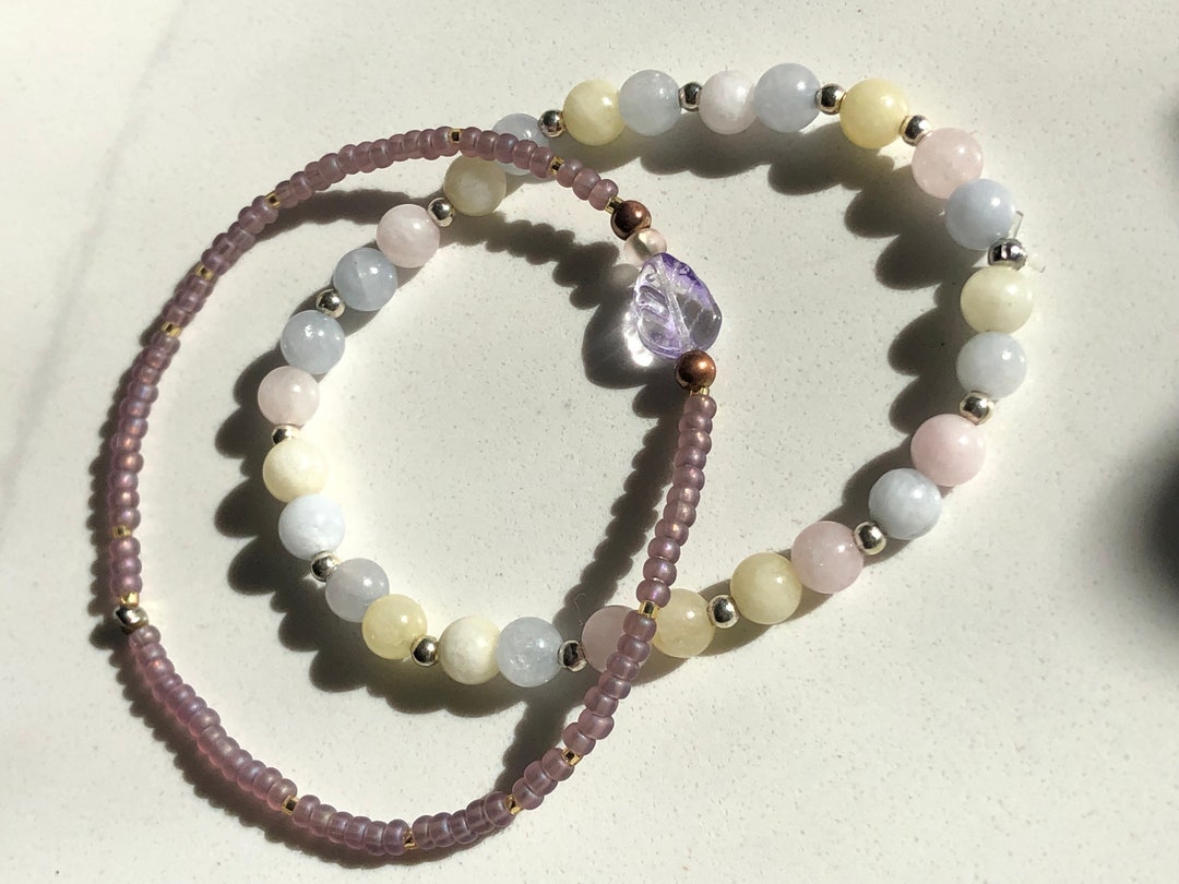 Multi Colored Quartz and Gold Bracelet - Etsy