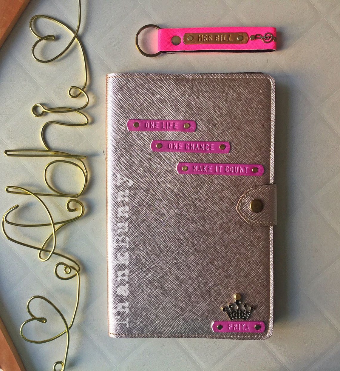 Personalized Diary Cover Free personalization and hand made | Etsy