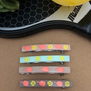 Pickleball Barrettes© Pickleball Hair Clips Pickleball Hair Accessories ...