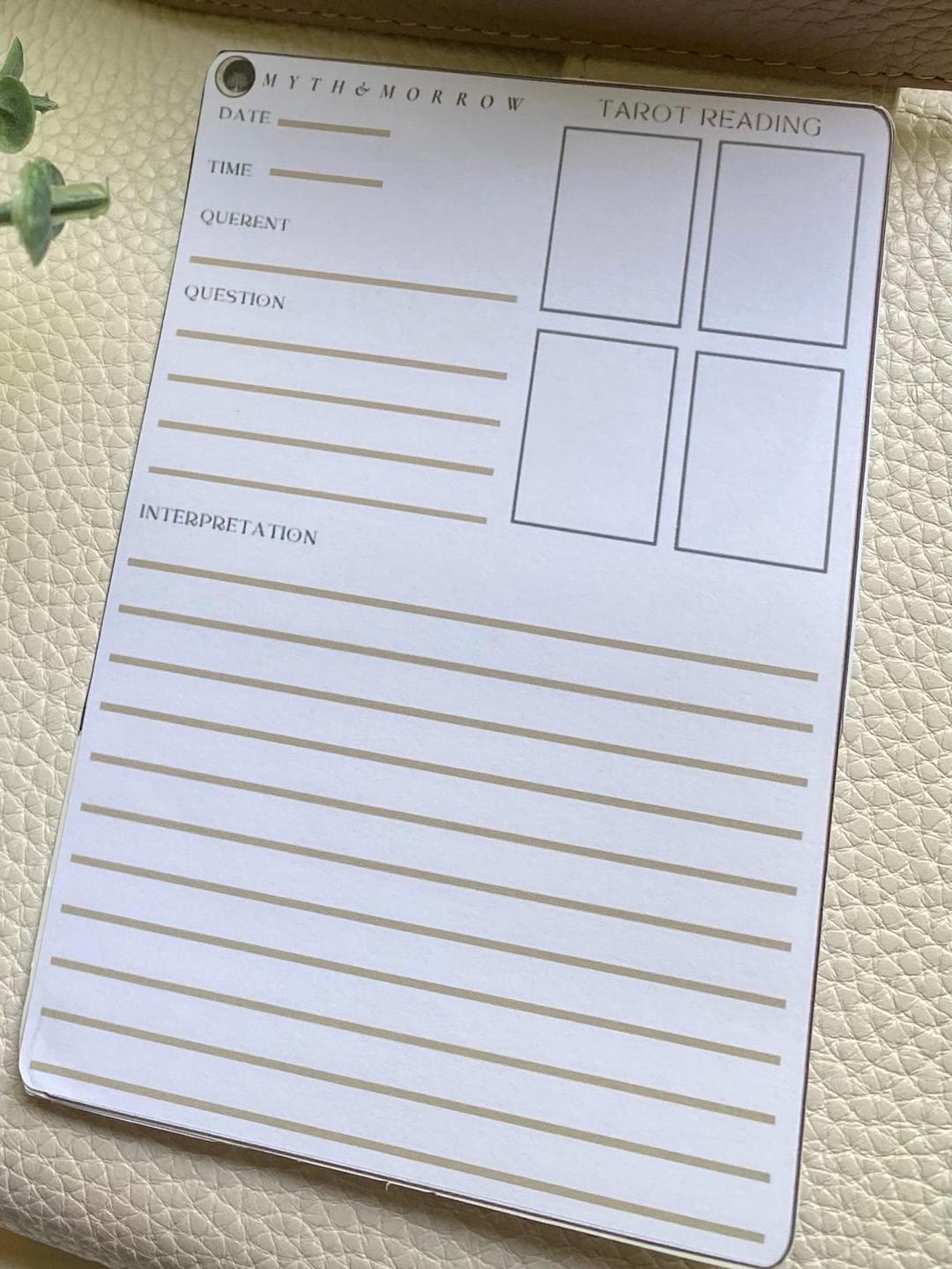 Tarot Spread (set of 4) Sticker Sheets With Prompts | Tarot Journal ...