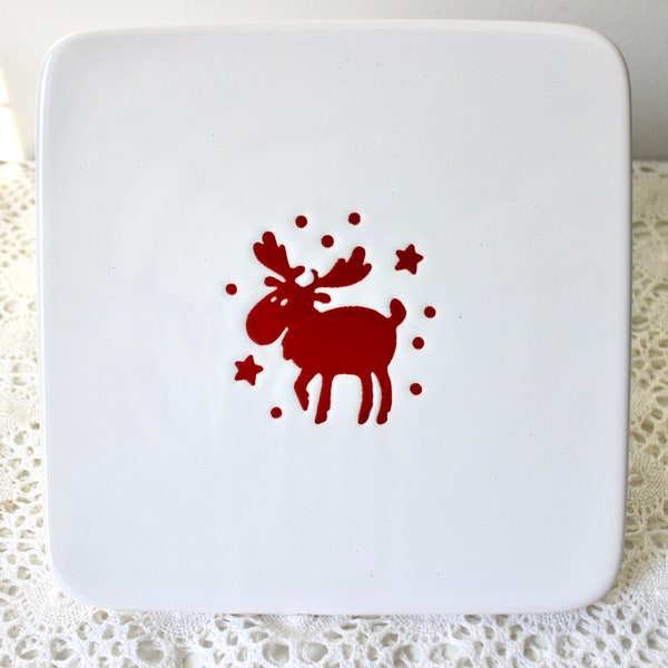 Reindeer Plate - Etsy