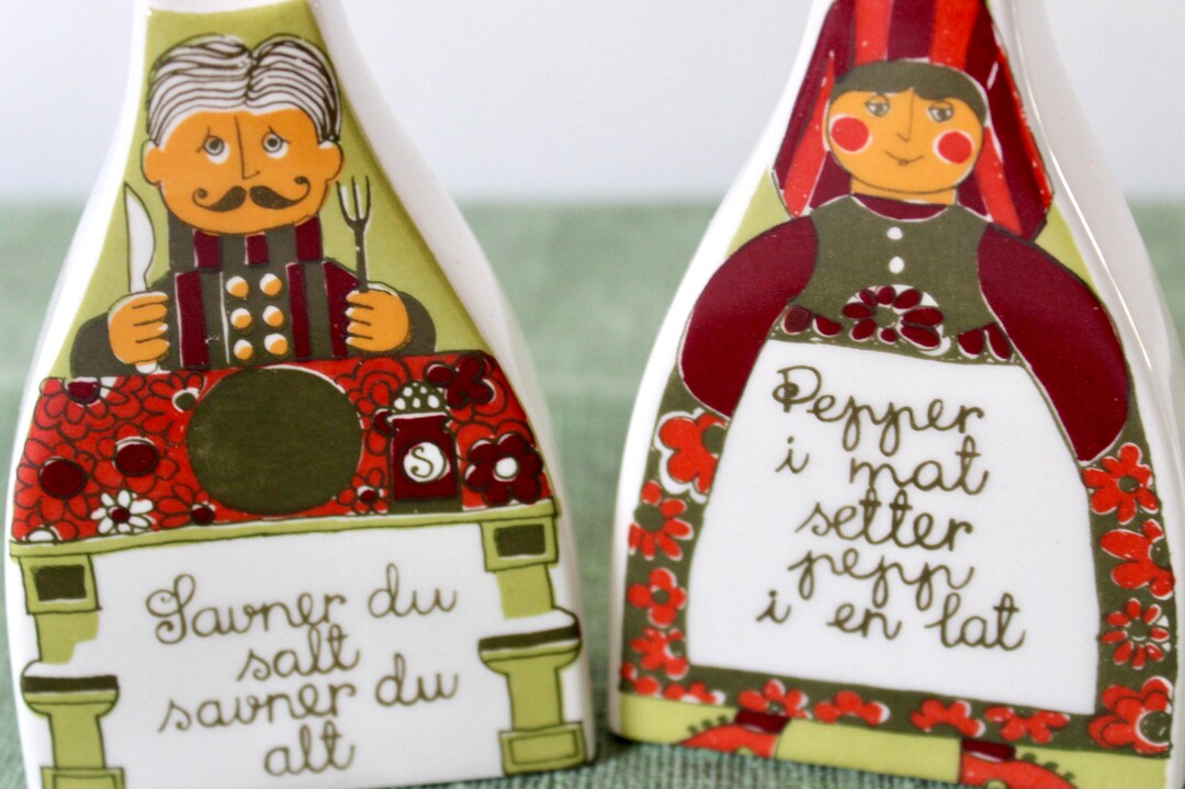 Figgjo Flint Norway Folklore Ceramic Salt and Pepper Shakers - Etsy
