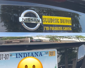 6 pack STUDENT DRIVER Vinyl Bumper Stickers Car Truck Safety Teen ...