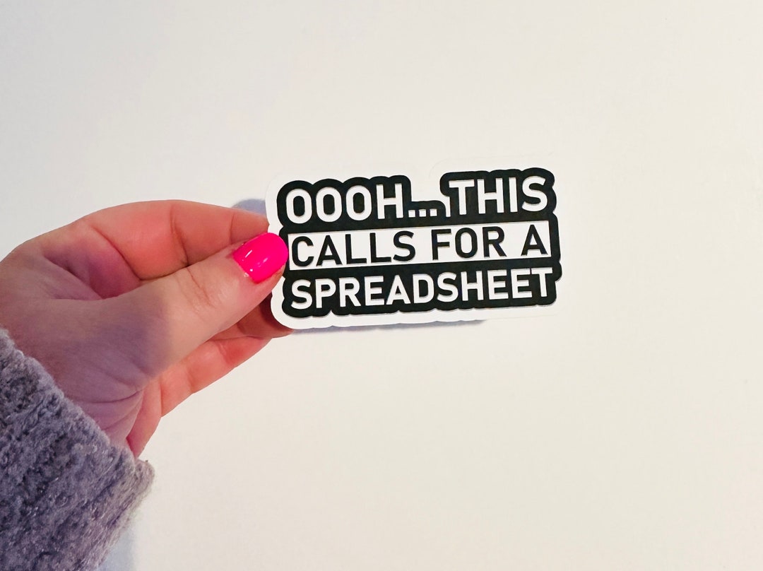 Excel Spreadsheet Sticker: Funny Laptop Sticker - Etsy