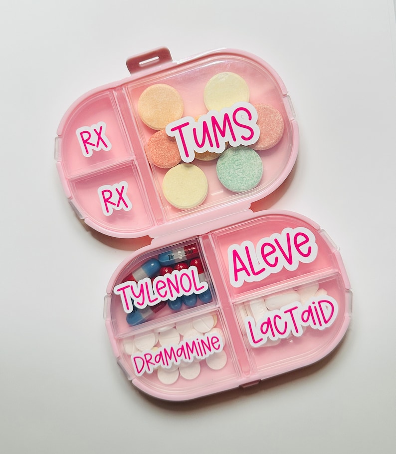 Personalized Travel Pill Organizer: Pocket Pharmacy, RX Pill Dispenser ...