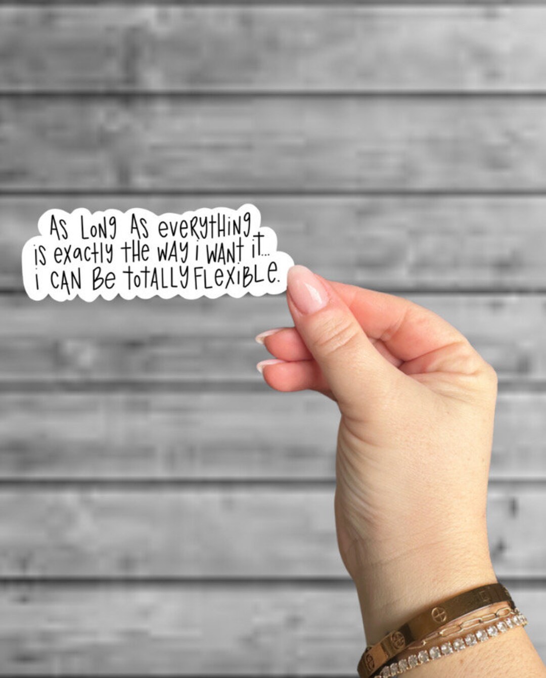 Funny 'totally Flexible' Sticker - Type A Personality Gift - Etsy