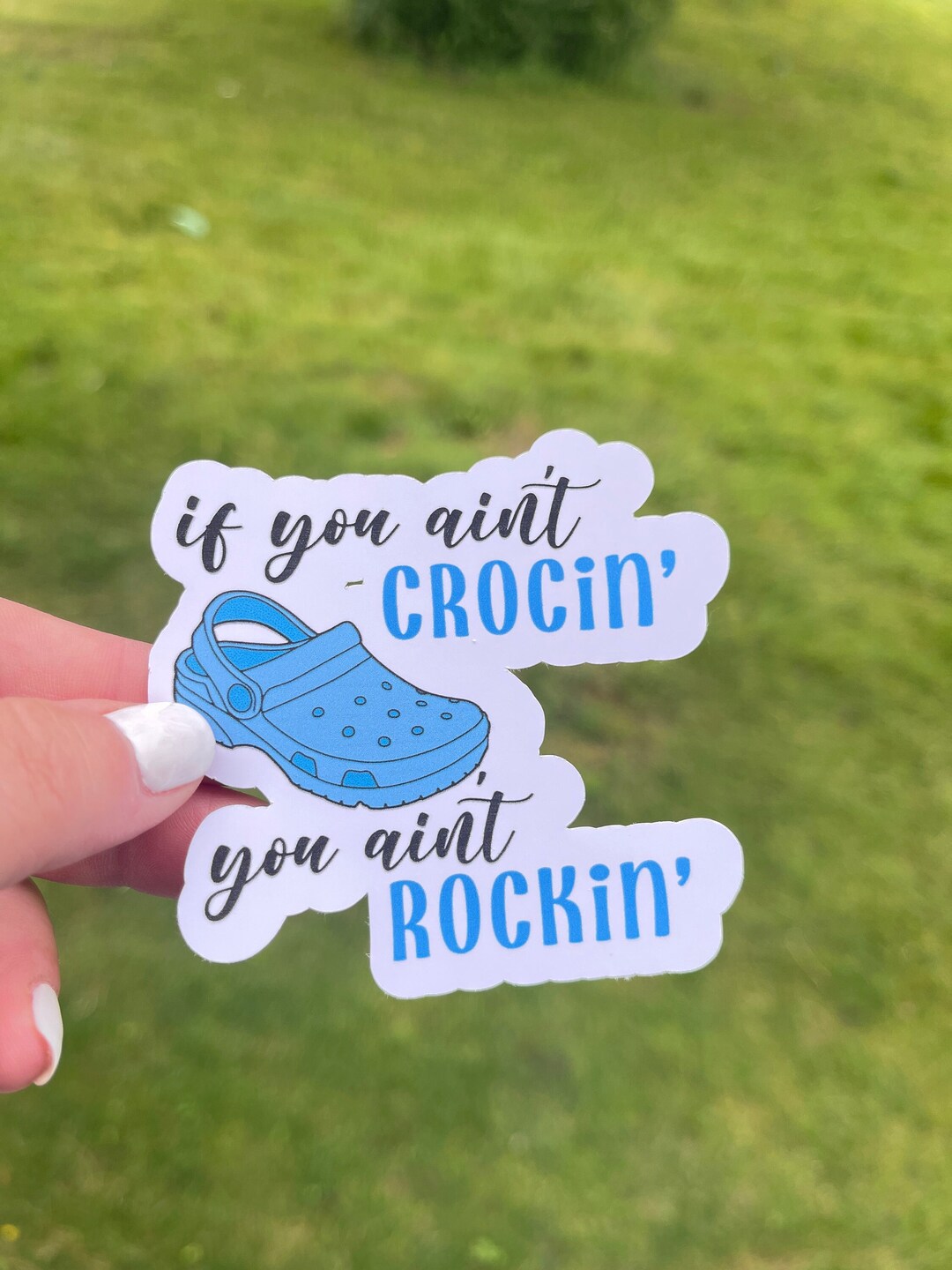 Crocin' Rockin' Sandal Sticker - Matte Vinyl Decal - Etsy