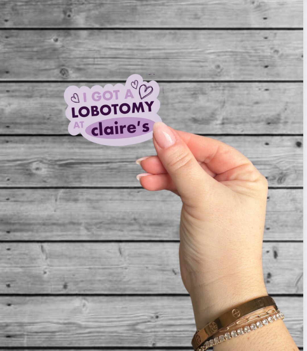 I Got A Lobotomy at Claire's Sticker: Matte Planner Sticker - Etsy