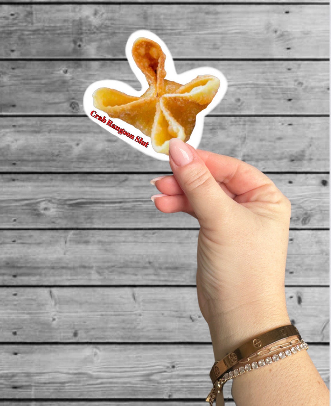 Crab Rangoon Sticker: Funny Foodie Laptop Decal - Etsy