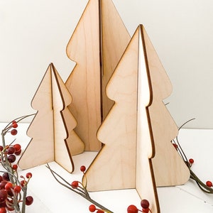 Wooden Trees, Cute Wood Trees, Christmas Decor, Holiday Decor ...