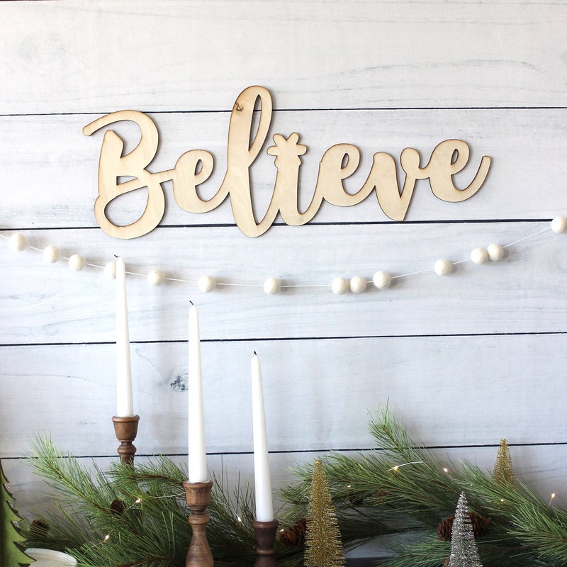 Believe Sign - Etsy