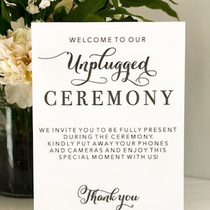 Unplugged Wedding Sign / Unplugged Ceremony Sign / Wedding Signs ...