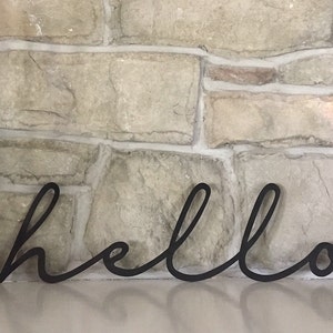 Hello Sign, Wood Hello Sign, Porch Décor, Welcome Décor, Rustic Wood ...