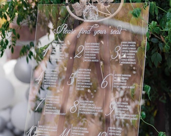 Laser Engraved Seating Chart - Etsy