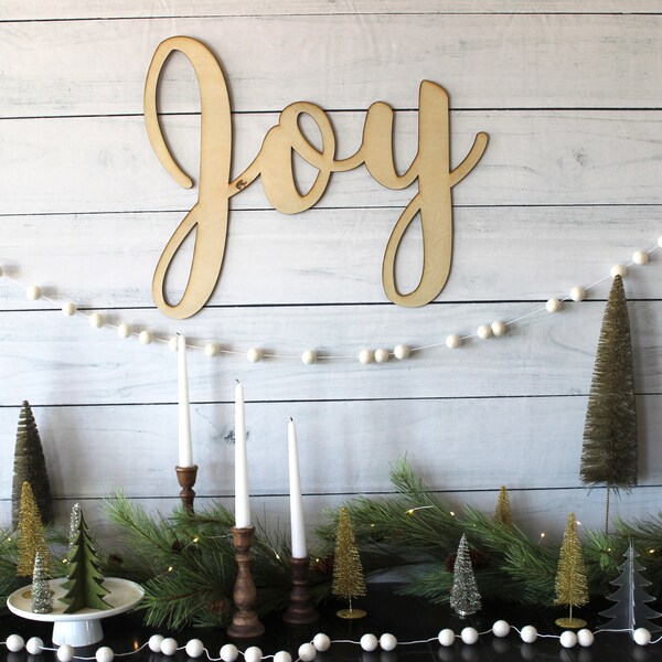 Wooden Joy Sign - Etsy