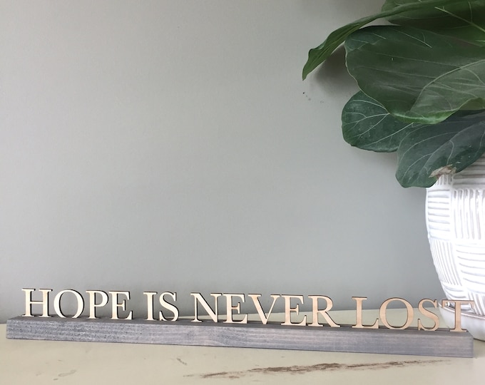 Hope Typography Wall Art Hope Script Wall Art Metal Wall Art Rustic ...