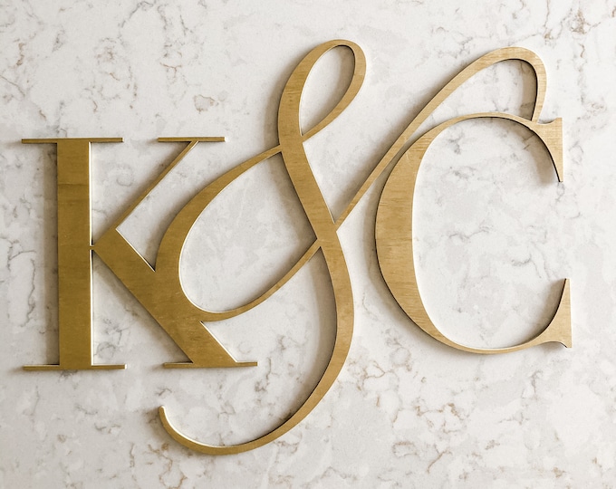 Custom Initials Sign / Wedding Sign / Custom Monogram / Custom Initials ...