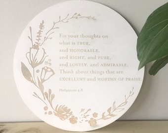 Philippians 4 8 Sign | Etsy