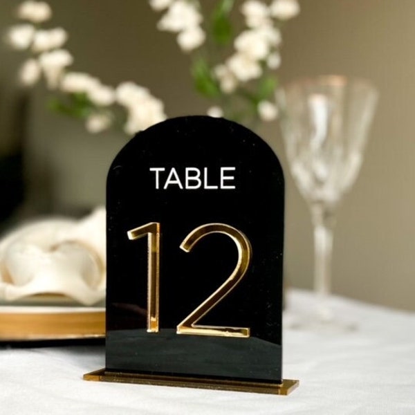 Acrylic Arch Table Number - Etsy