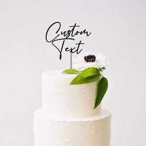 Custom Cake Topper With Personalized Text, Personalized Couples Cake ...