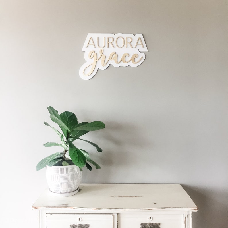 Stacked Custom Wooden Name Sign / Wedding Sign / Custom Name - Etsy