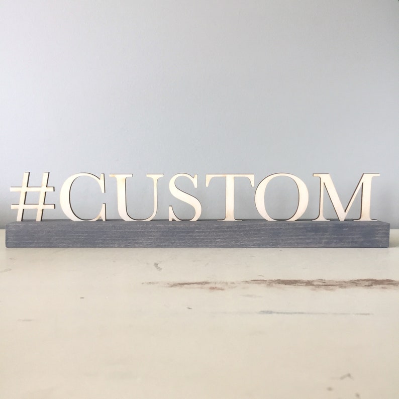 Custom Hashtag Laser Cut Name Sign // Personalized Wedding - Etsy