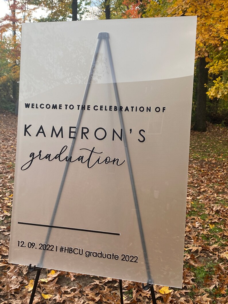 Graduation Welcome Sign, Welcome to Our Acrylic Sign, Graduation Sign ...