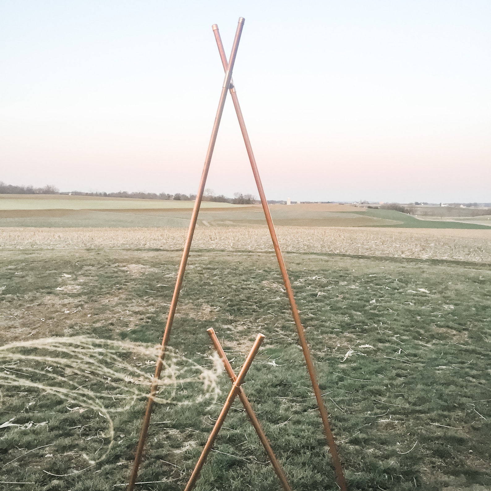 Copper Teepee Stand, Wedding Welcome Stand, Wedding Sign Stand, Seating ...