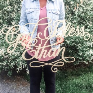 Custom God Bless Name Sign / God Bless Sign / Custom Name Sign / Custom ...