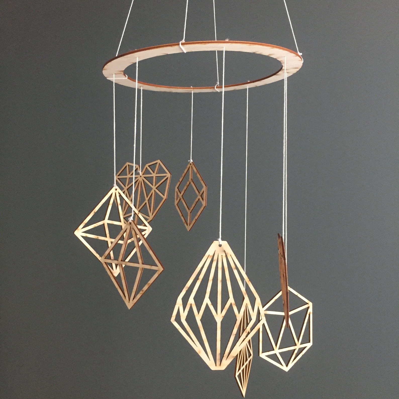 Geometric Mobile // Nursery Decor // Geometric Nursery // - Etsy