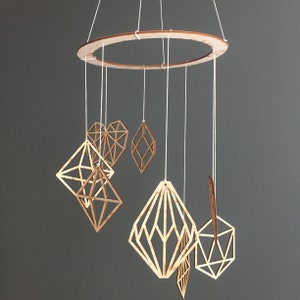 Geometric Mobile // Nursery Decor // Geometric Nursery // Nursery ...