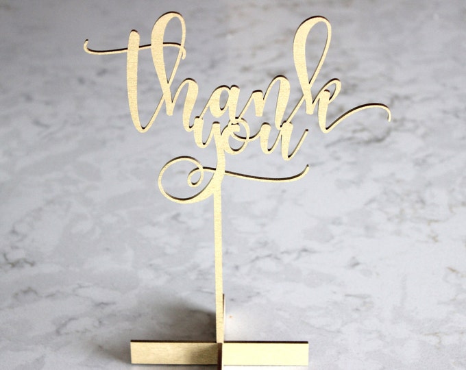 Laser Cut Thank You Sign // Wedding Sign // Wedding Decor // Free ...