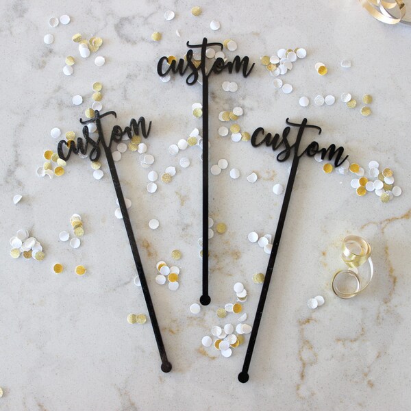 Custom Wood Drink Stirrers - Etsy
