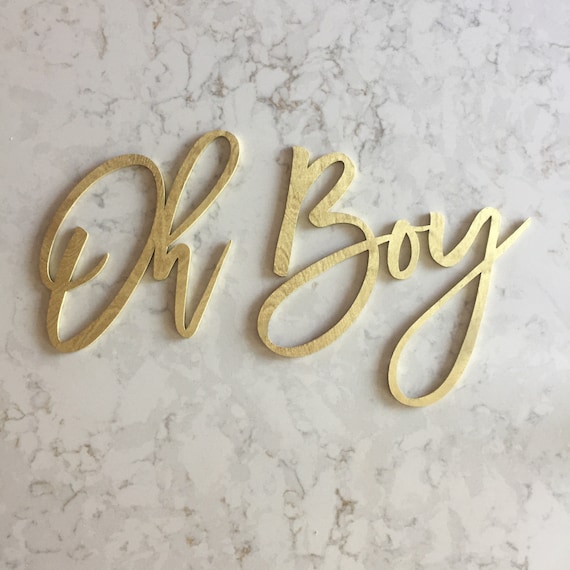 Oh boy sign // Wood baby shower Decor // baby shower Signs // | Etsy
