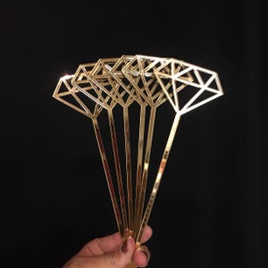 Diamond Drink Stirrers // Drink Stirrers // Bridal Shower // Engagement ...