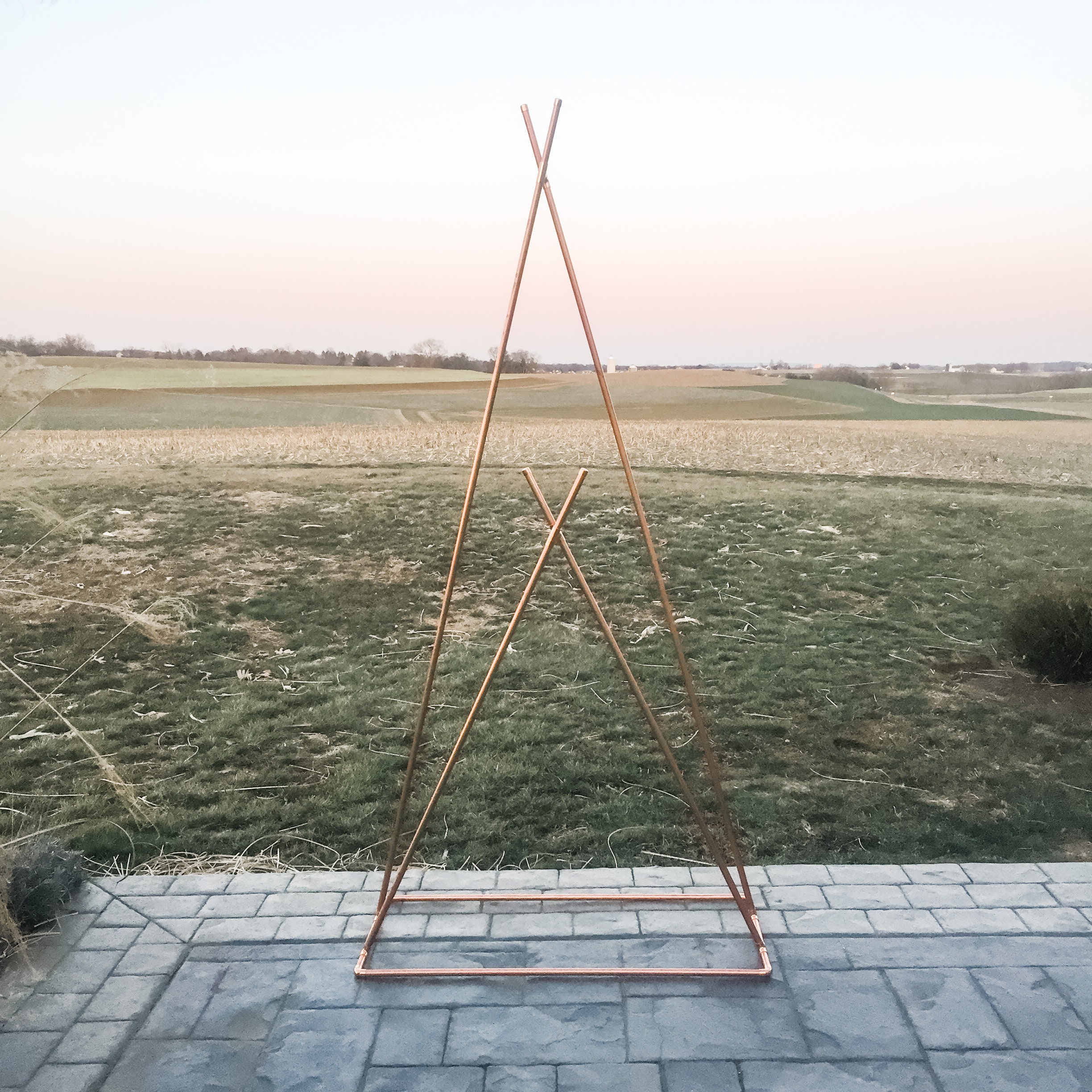 Copper Teepee Stand //wedding Welcome Stand // Wedding Sign - Etsy