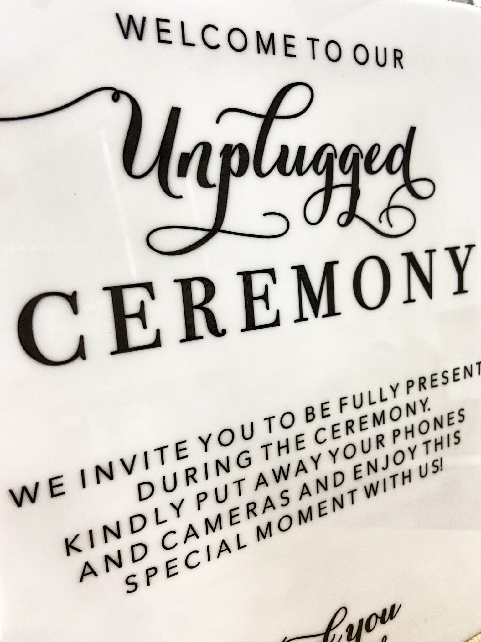 Unplugged Wedding Sign / Unplugged Ceremony Sign / Wedding Signs ...