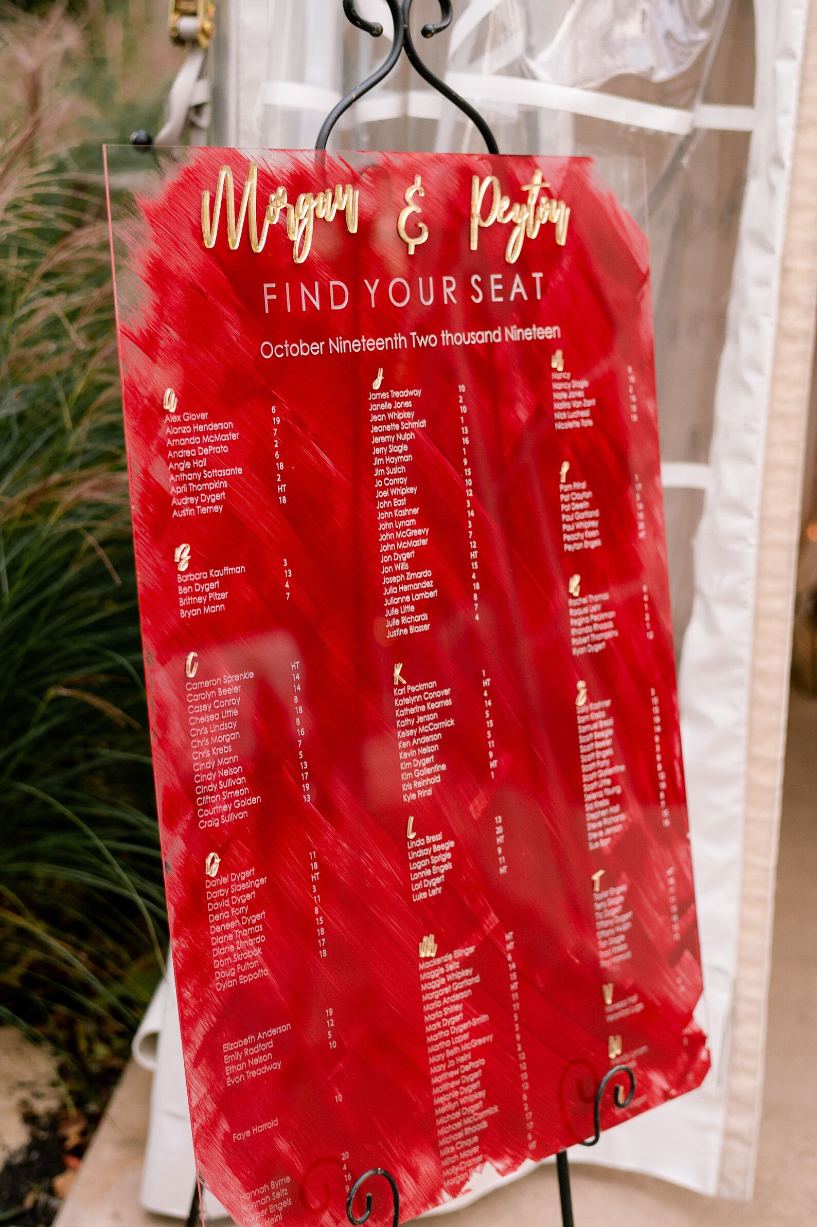 Acrylic Wedding Seating Chart / Painted Acrylic / Wedding - Etsy