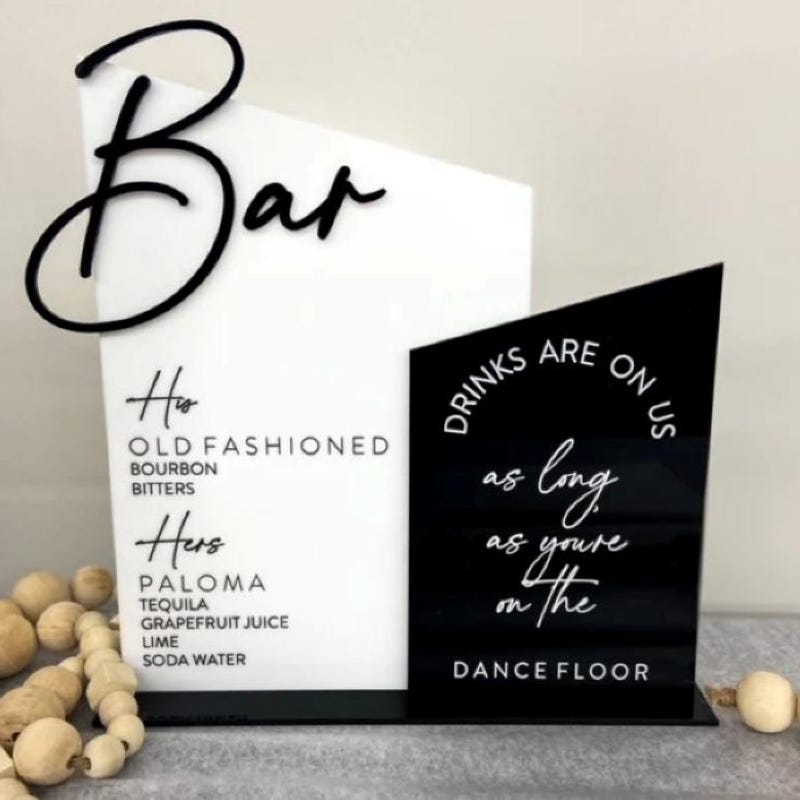 Wedding Bar Sign - Etsy