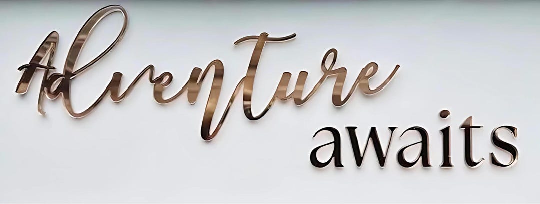 Adventure Awaits Cutouts, Lettering for Seating Charts, Welcome Sign ...