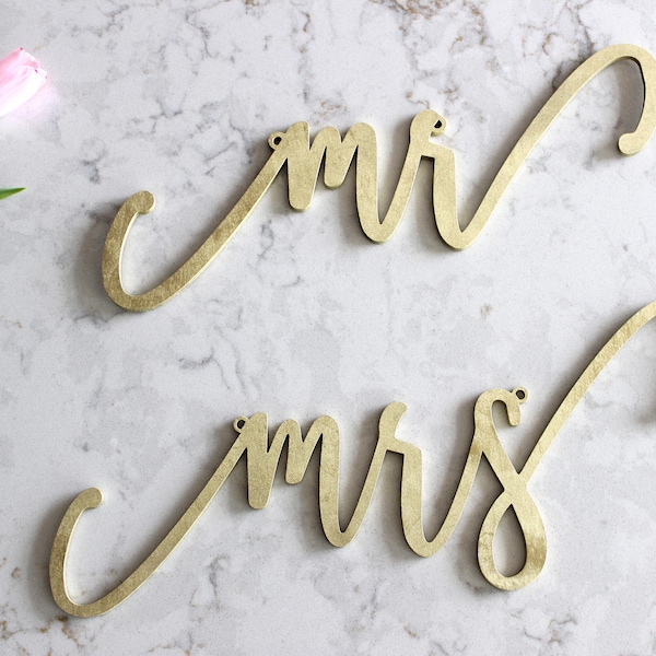 Mr Mrs Chair Signs - Etsy